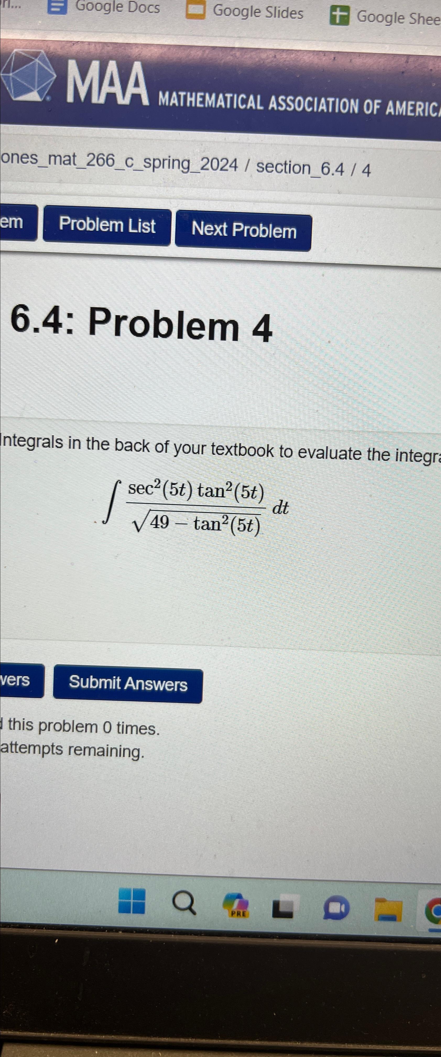 Solved MAAMATHEMATICAL ASSOCIATION OF | Chegg.com