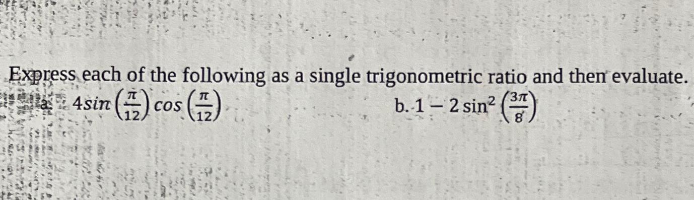 Solved Express each of the following as a single | Chegg.com