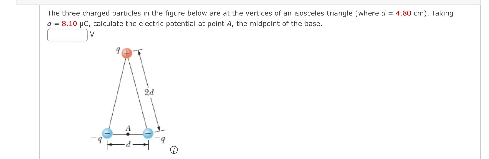 Solved The three charged particles in the figure below are | Chegg.com