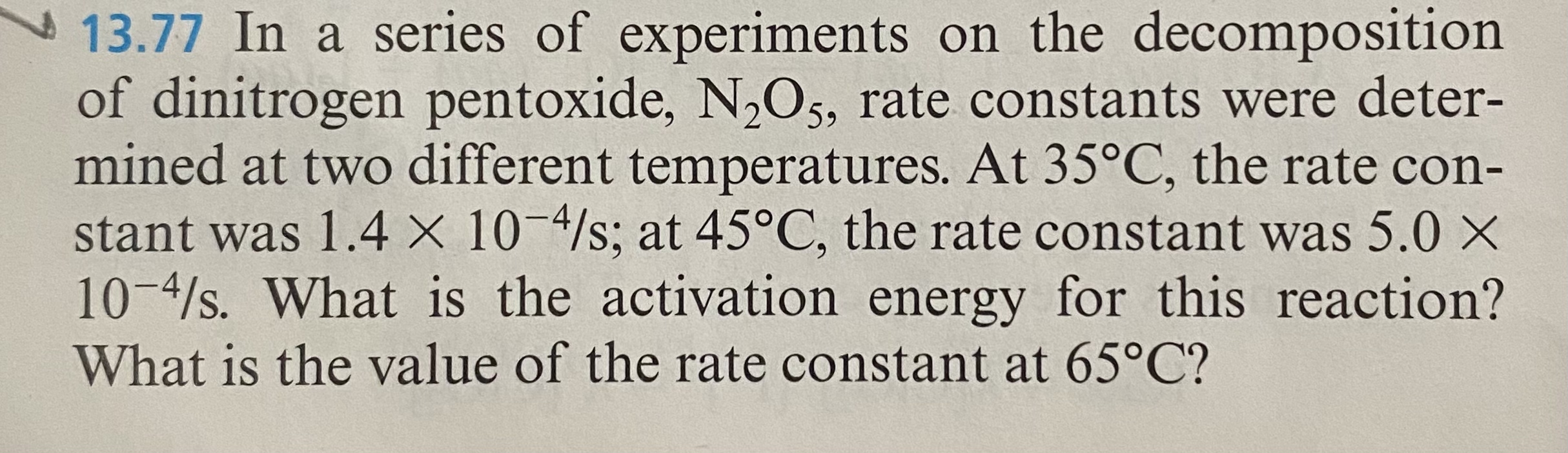 Solved How to solve 13.77 ﻿In a series of experiments on the | Chegg.com