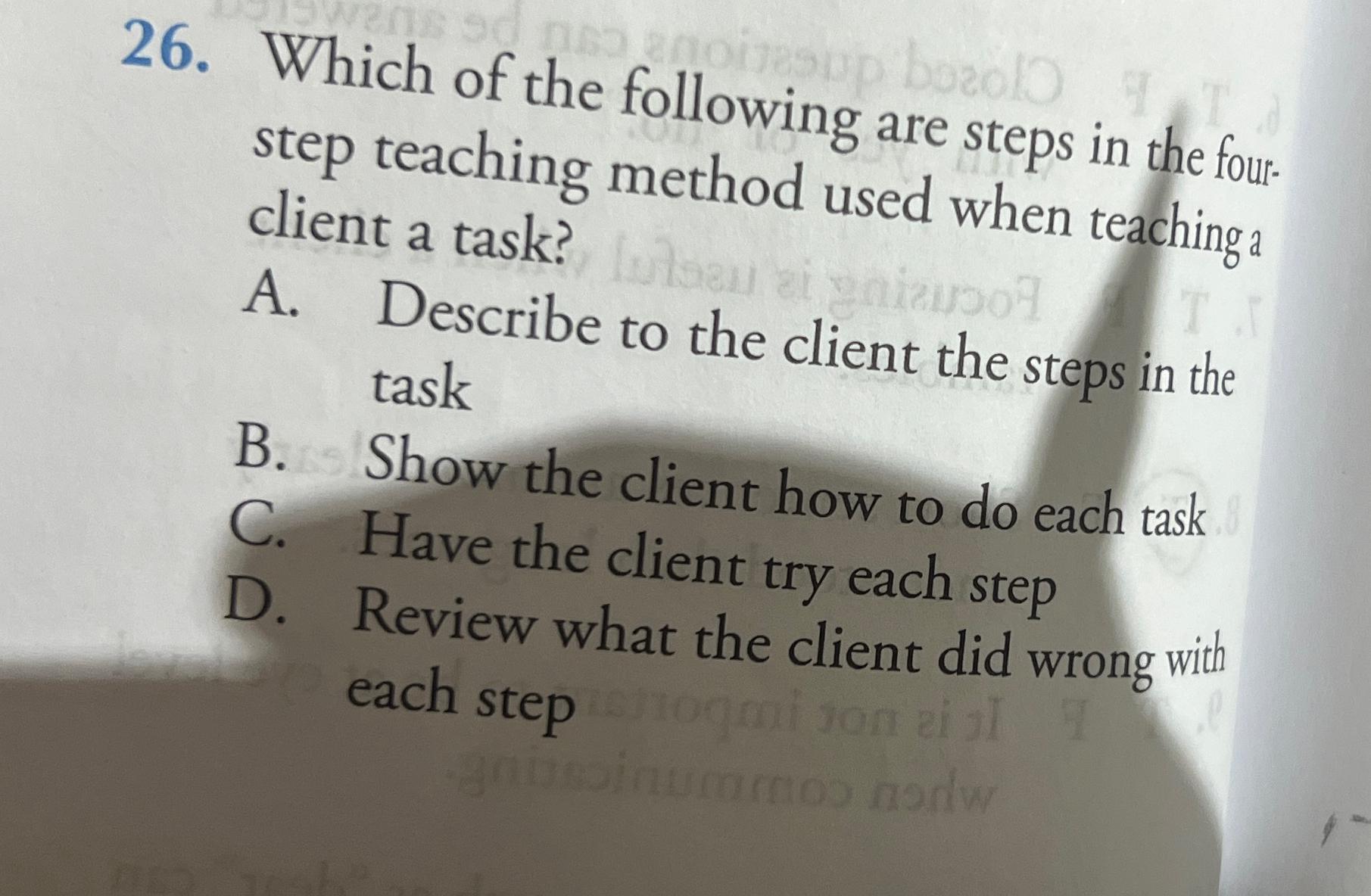 Solved Which of the following are steps in the fourstep | Chegg.com