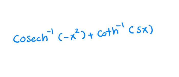 Solved Cosech.'c-x) + cothicsx) | Chegg.com