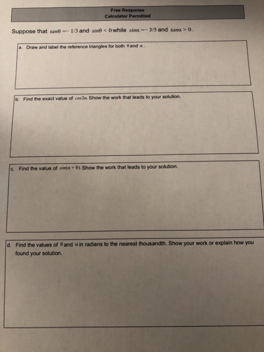 Solved Free Response Calculator Permitted Suppose that fane | Chegg.com