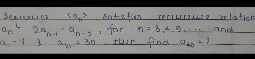 Solved Sequence (:an:) ﻿satisfies recurrence relation | Chegg.com