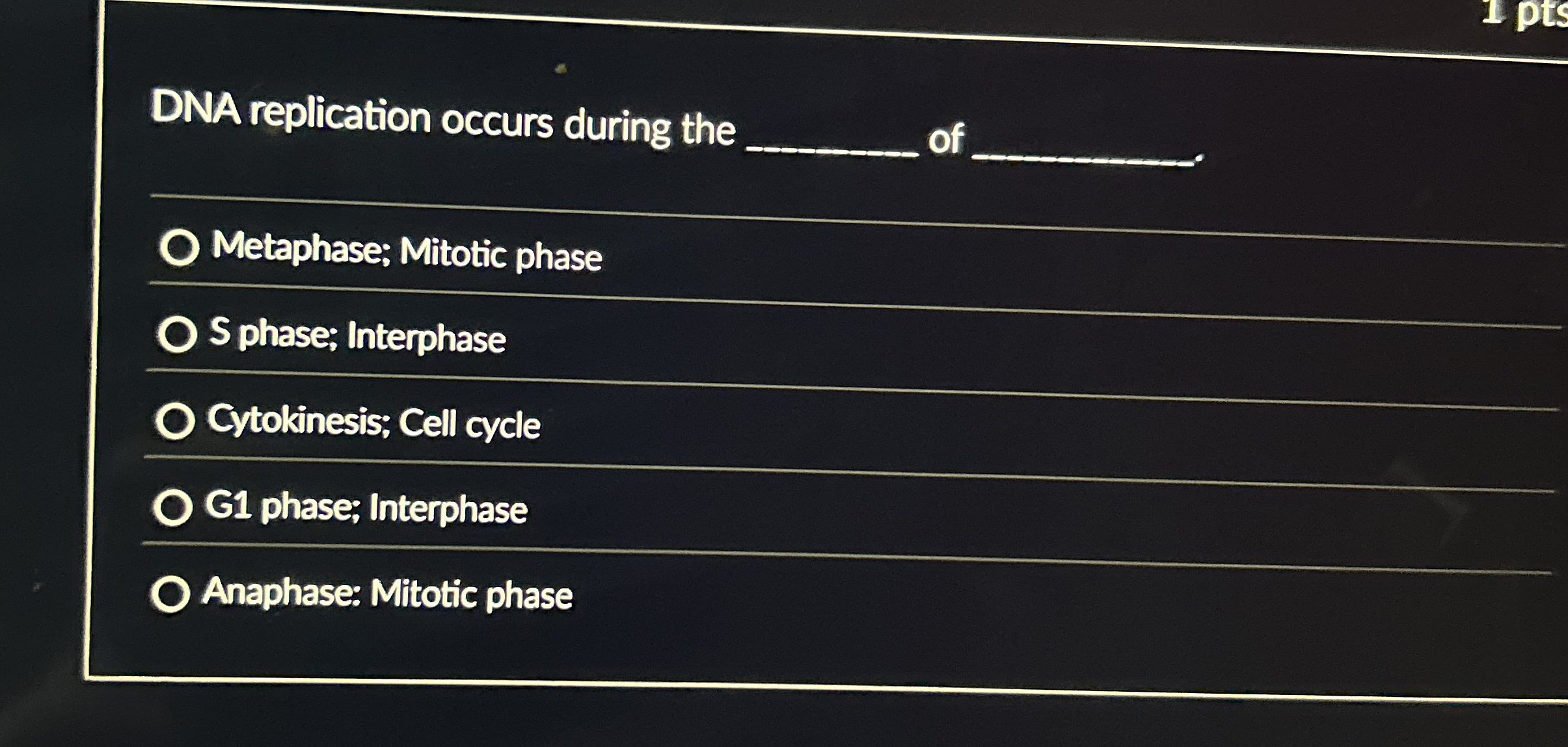 Solved DNA replication occurs during the q, ﻿of | Chegg.com