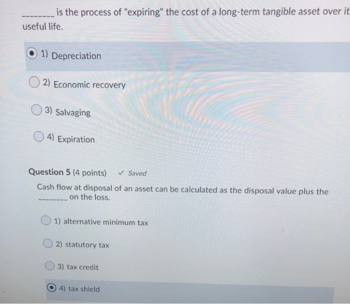Solved is the process of "expiring" the cost of a long-term | Chegg.com
