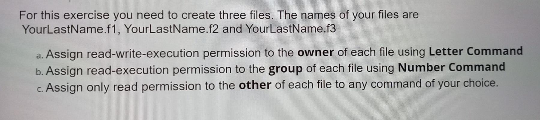 Solved For this exercise you need to create three files. The | Chegg.com