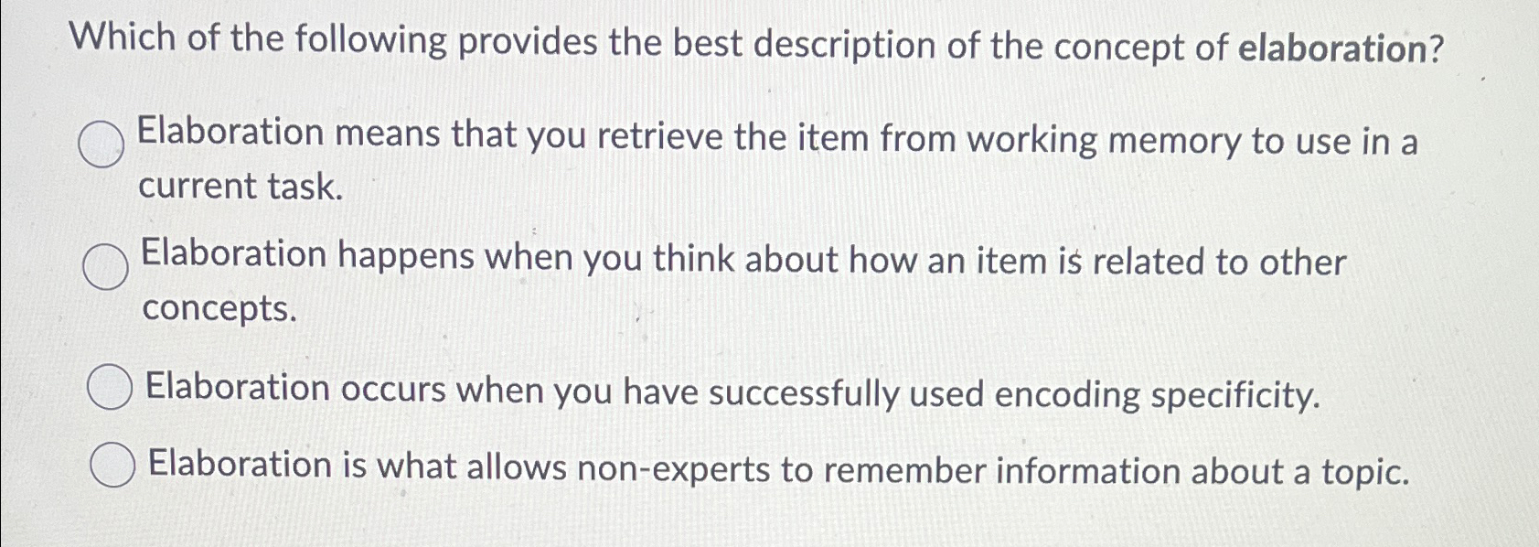 Solved Which of the following provides the best description | Chegg.com