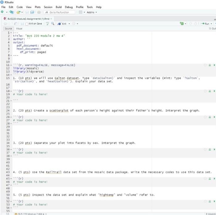 Solved RStudio File Edit Code View Plots Session Build Debug | Chegg.com