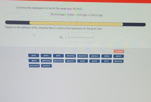 Solved Construct the expression for Ka for the weak acid, | Chegg.com