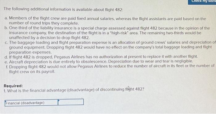 Solved Problem 13-21 (Algo) Dropping or Retaining a Flight | Chegg.com