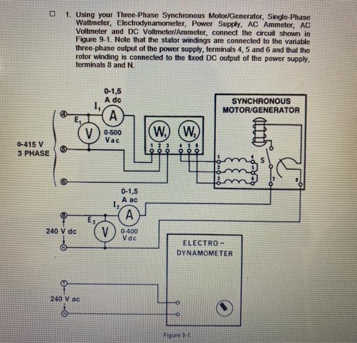 The Synchronous Motor - Part III OBJECTIVE • To | Chegg.com