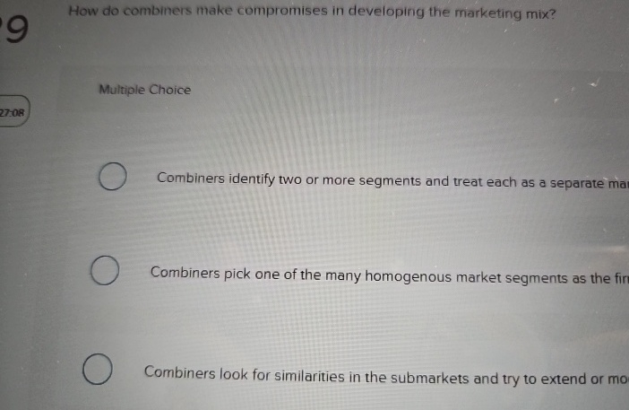Solved How do combiners make compromises in developing the | Chegg.com