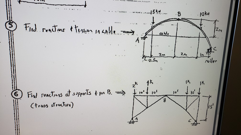 Solved 5. find reactions and tension in the cable | Chegg.com