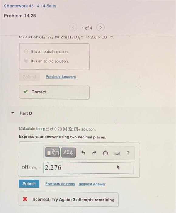 Solved Predict whether the following salt solutions are | Chegg.com