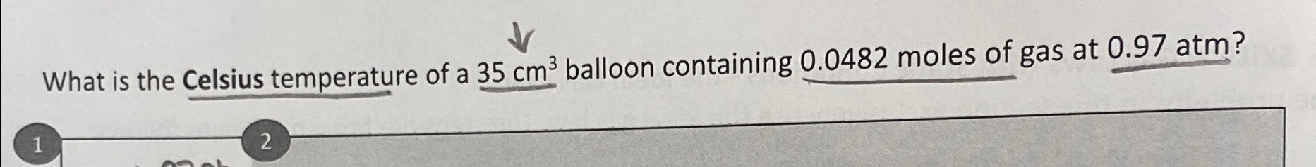 Solved What is the Celsius temperature of a 35cm3 ﻿balloon | Chegg.com