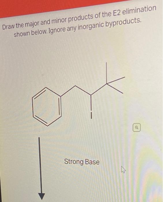Solved Draw the major and minor products of the E2 | Chegg.com