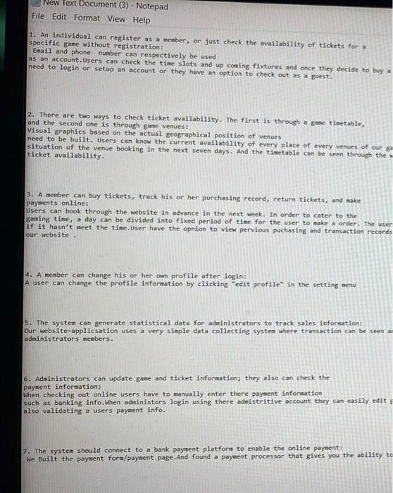 Solved New l'ext Document (3) - Notepad File Edit Format | Chegg.com