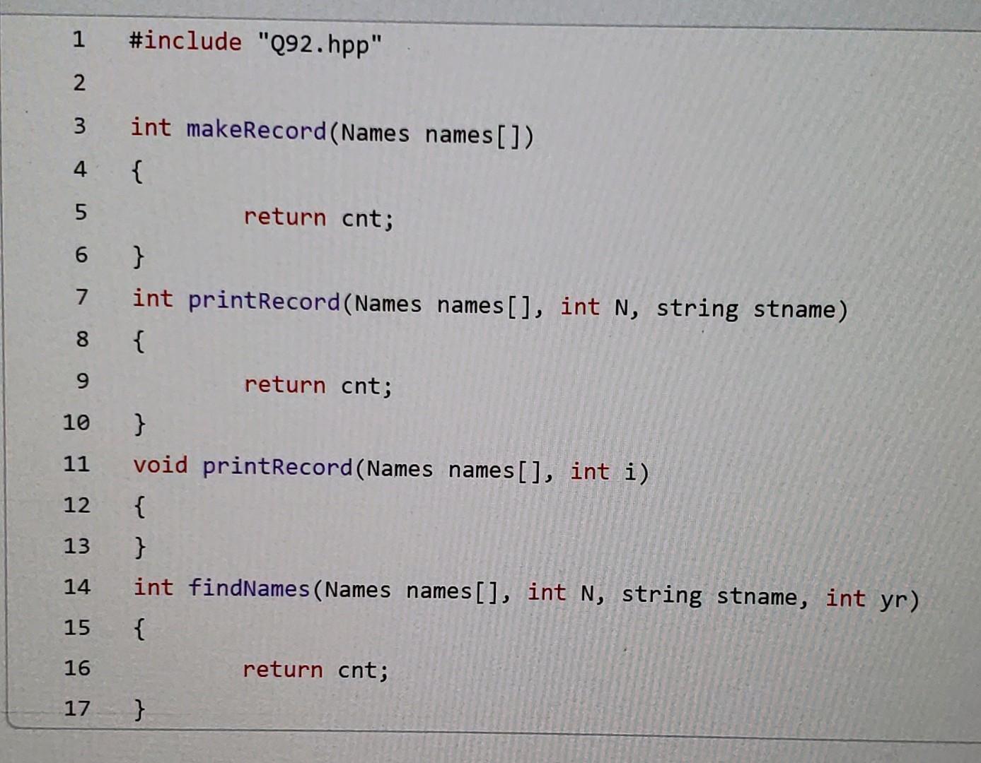 Solved [Question 2] SSN Baby Names - Files main.cpp: the | Chegg.com