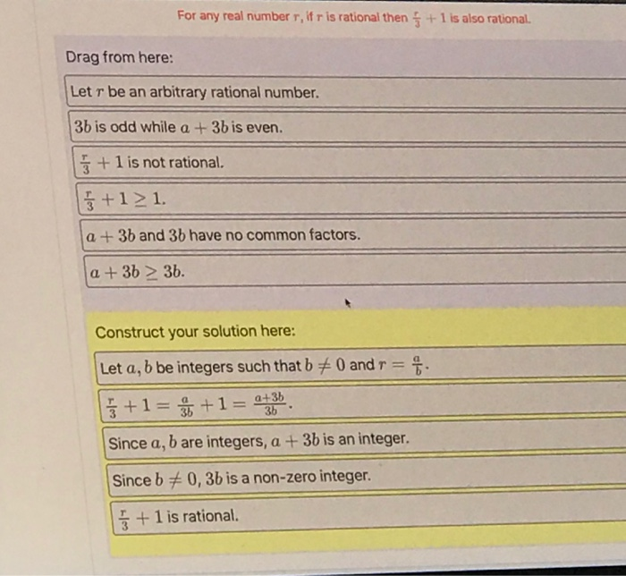 Solved For any real number r, if r is rational then 5 + 1 is | Chegg.com