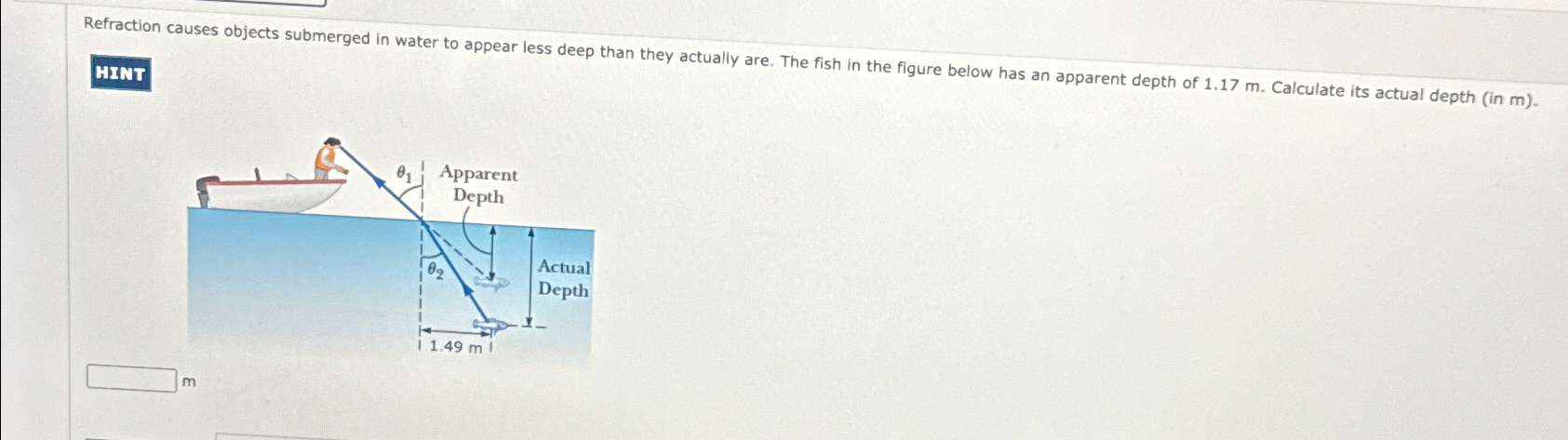 Solved Refraction causes objects submerged in water to | Chegg.com