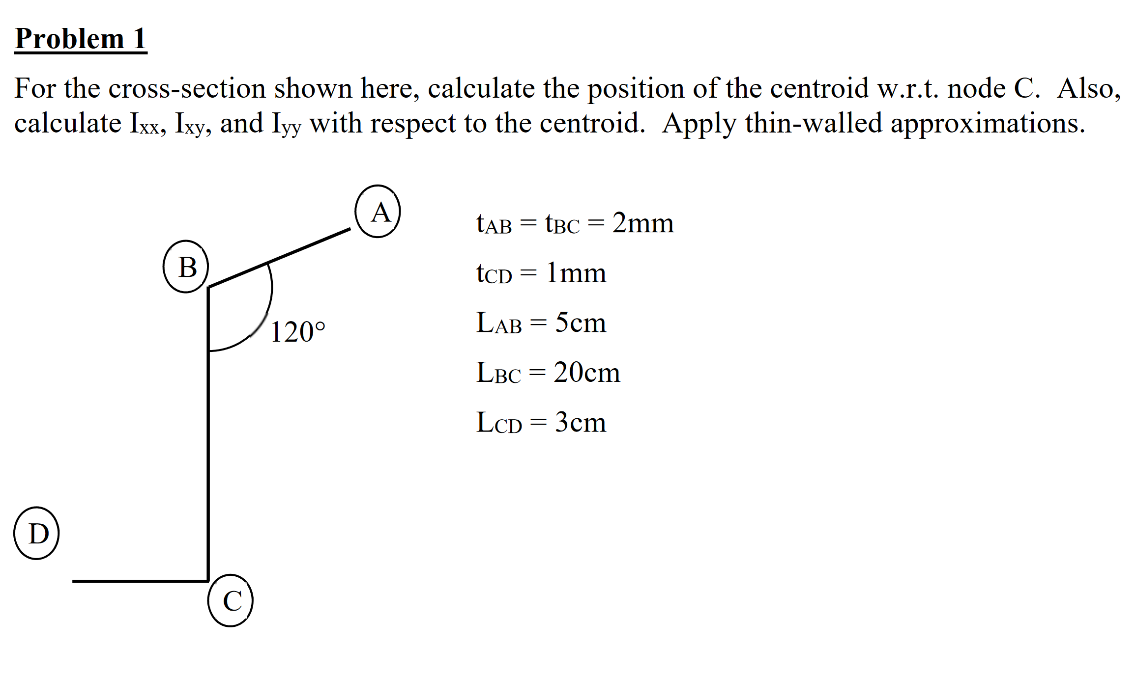 Solved Problem 1for The Cross Section Shown Here Calculate