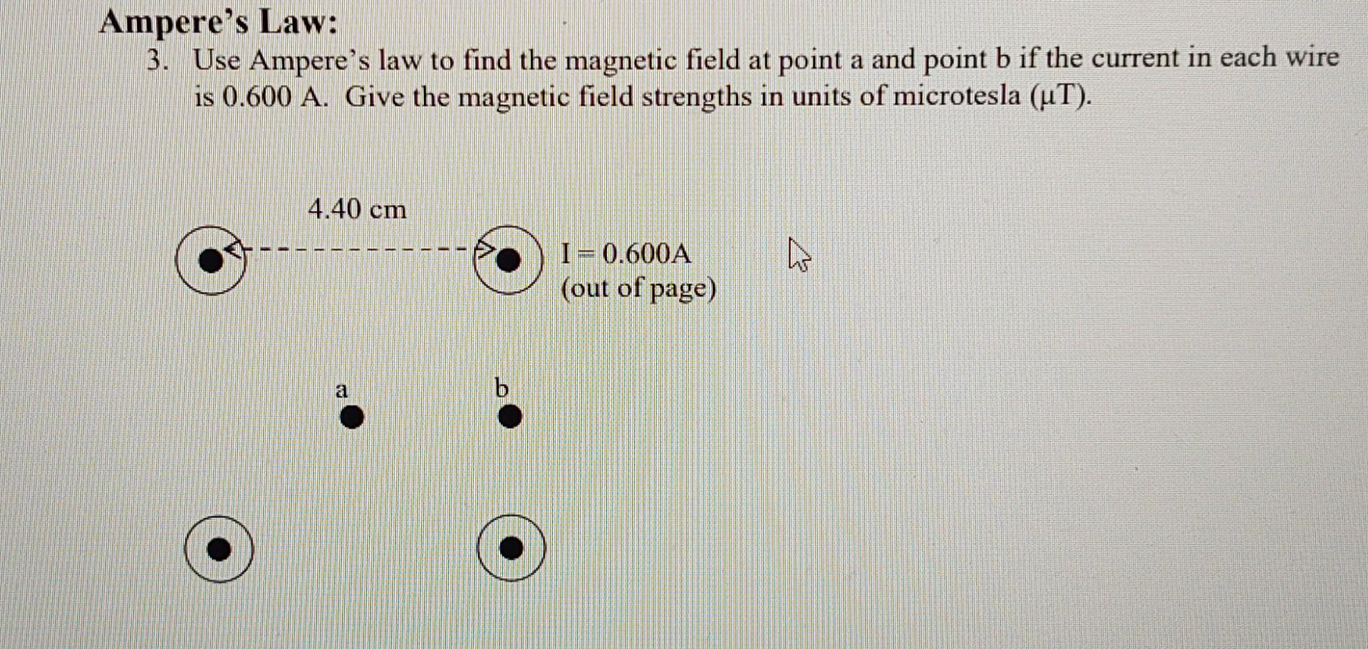 Solved Ampere's Law: 3. Use Ampere's law to find the | Chegg.com