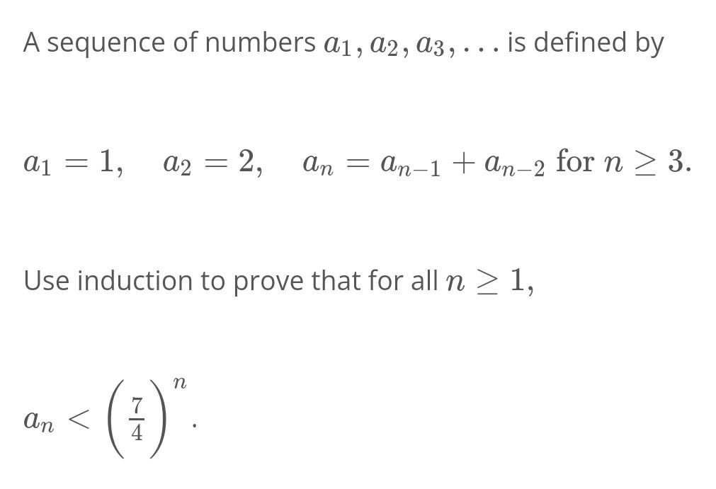 Solved A sequence of numbers a1,a2,a3,… is defined by | Chegg.com