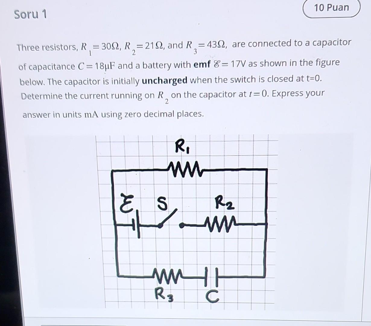 Solved Three resistors, R1=30Ω,R2=21Ω, and R3=43Ω, are | Chegg.com