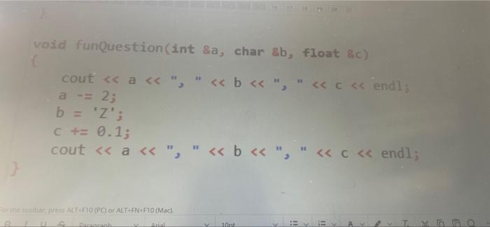 Solved int main() int x = 3; char y = 'T'; float z = 5.2; | Chegg.com
