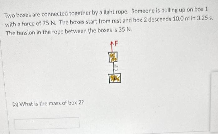 Solved Two boxes are connected together by a light rope. | Chegg.com