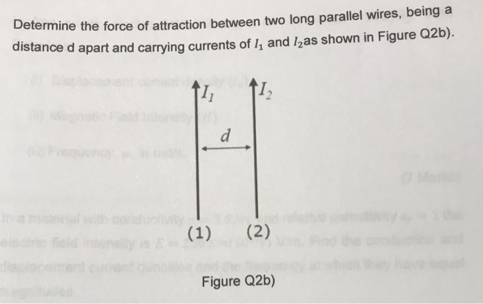 Solved ne the force of attraction between two long parallel | Chegg.com