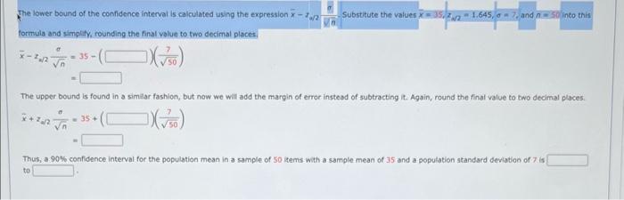 Solved The lower bound of the confidence interval is | Chegg.com
