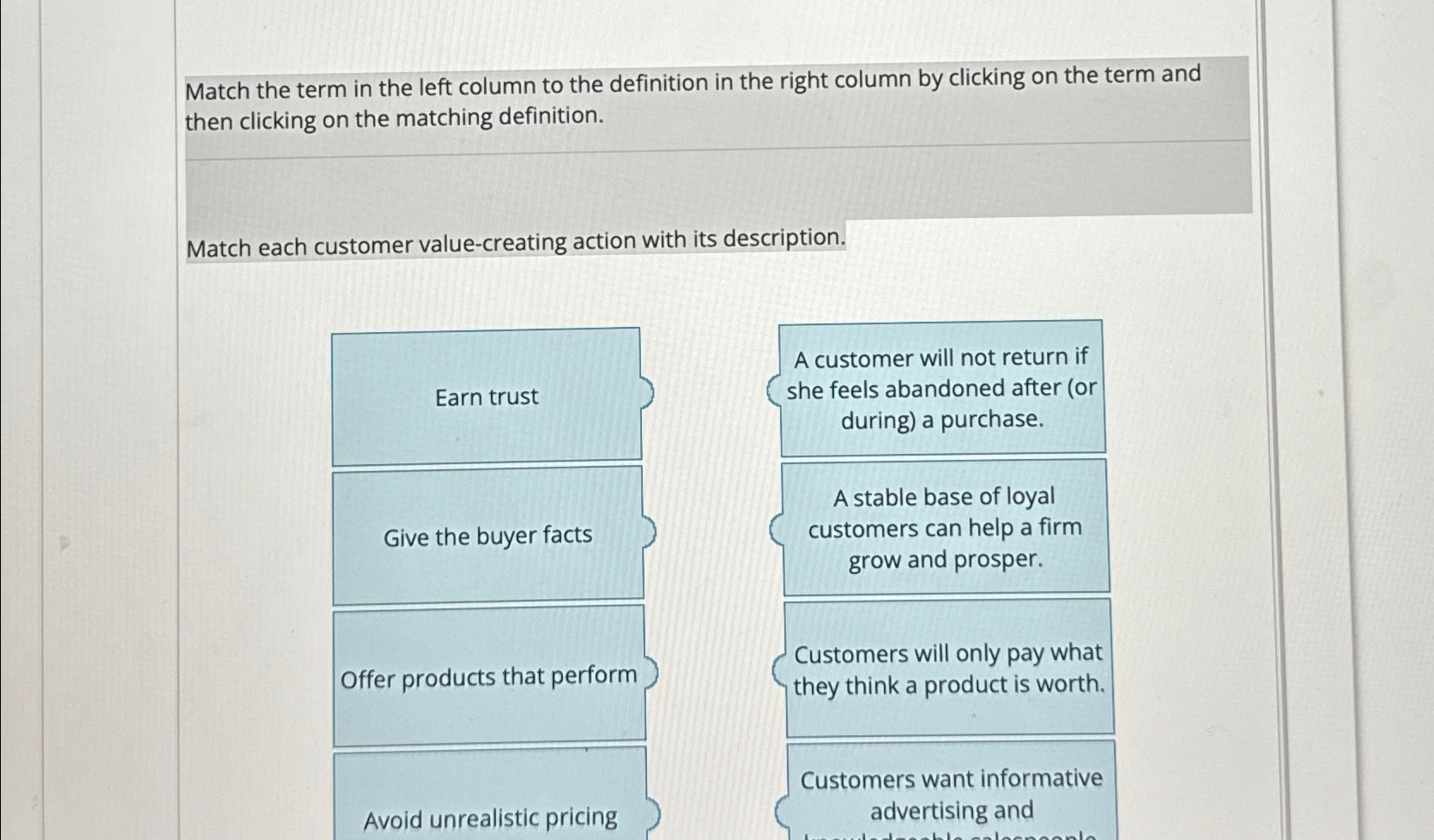 Solved Match the term in the left column to the definition | Chegg.com