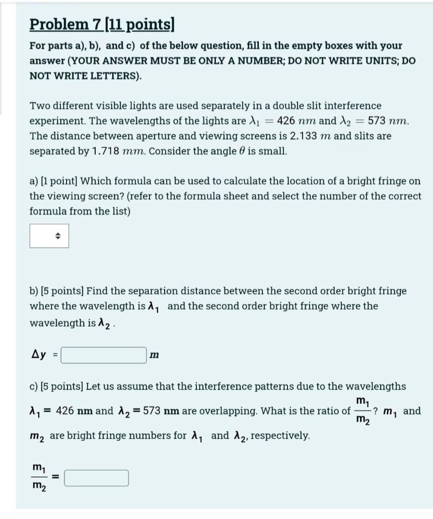 Solved Problem 7 [11 points] For parts a), b), and c) of the | Chegg.com