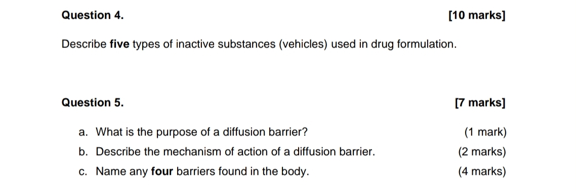 Solved Question 4.[10 ﻿marks]Describe five types of inactive | Chegg.com