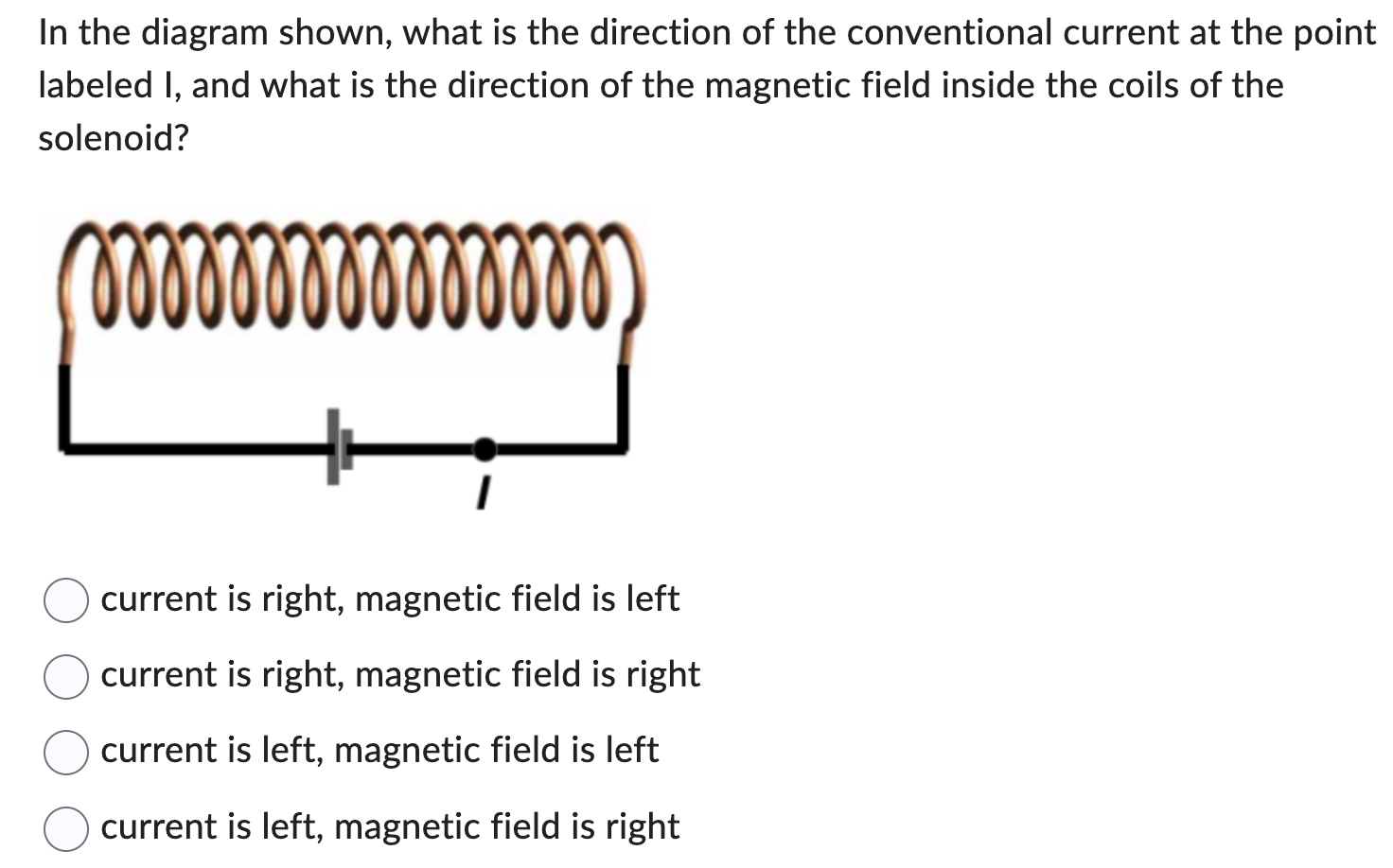 Solved In the diagram shown, what is the direction of the | Chegg.com