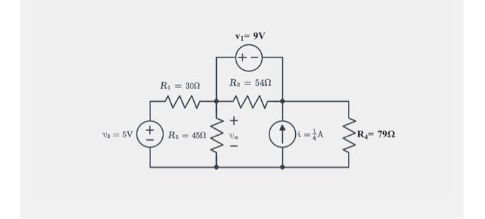 Solved Determine Vx in te following circuit. | Chegg.com