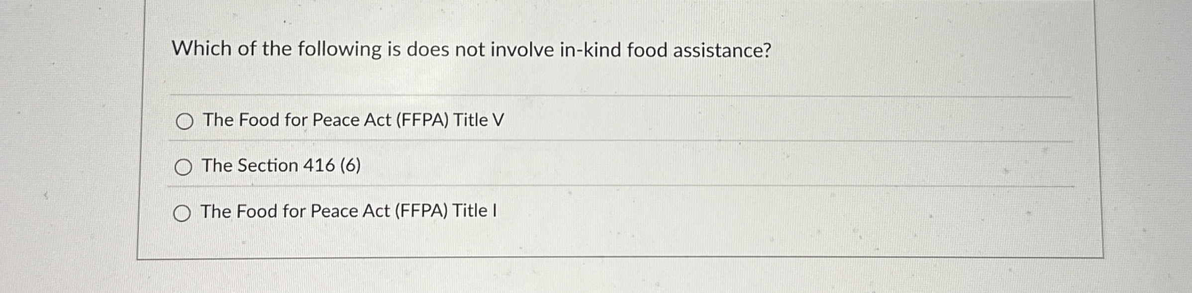Solved Which of the following is does not involve in-kind | Chegg.com