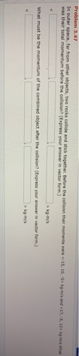 Solved W, 9 y In outer space, far from other objects, two | Chegg.com