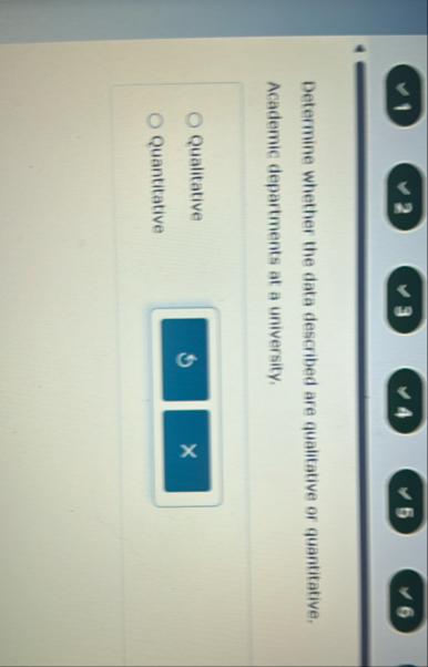 Solved Determine whether the data described are qualitative | Chegg.com