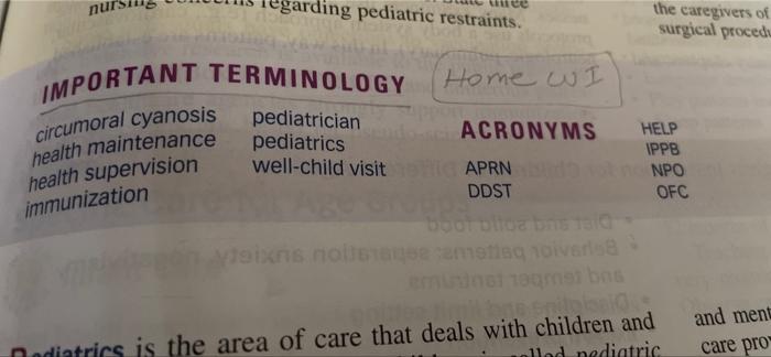 Solved unce arding pediatric restraints. the caregivers of | Chegg.com