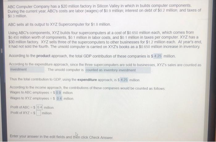 Solved ABC Computer Company has a $20 million factory in | Chegg.com