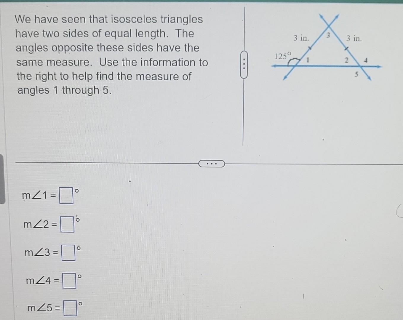 Solved We have seen that isosceles triangles have two sides | Chegg.com