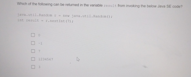 Solved Which of the following can be returned in the | Chegg.com