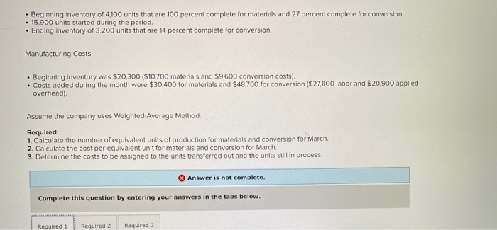 Solved E3-17 (Algo) Calculating Equivalent Units, Unit | Chegg.com