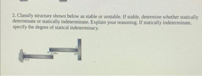 Solved 2. Classify structure shown below as stable or | Chegg.com
