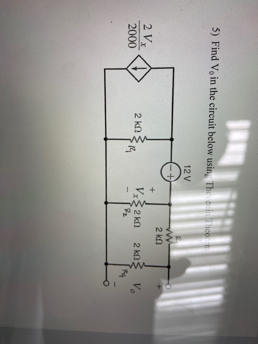 Solved 5) Find Voin the circuit below using The venin | Chegg.com