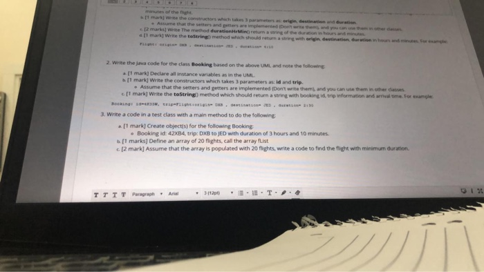 Solved Booking id: String -trip: Flight Flight -origin : | Chegg.com