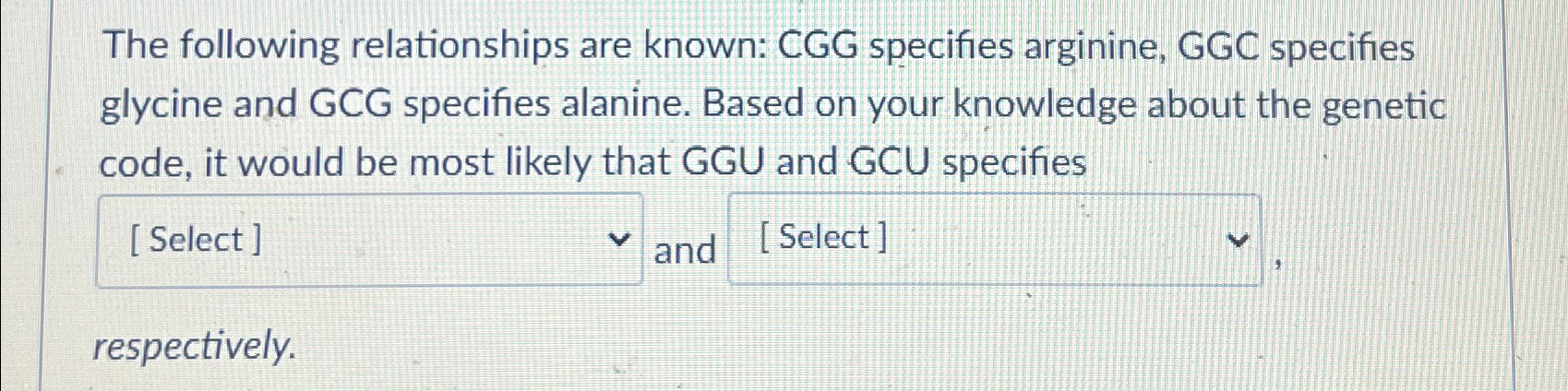 Solved The following relationships are known: CGG specifies | Chegg.com